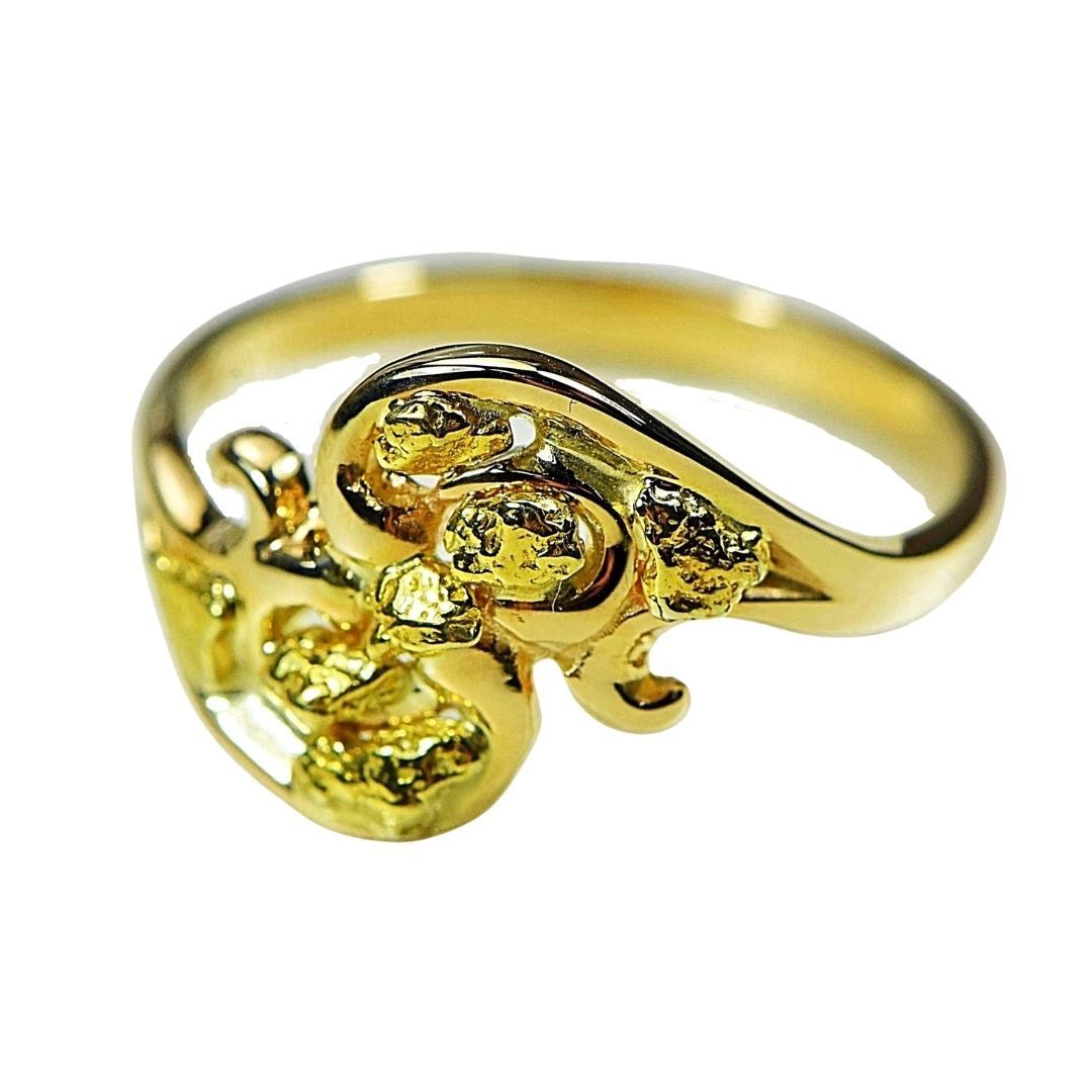 Gold Nugget Ladies Ring – Gift US Gold